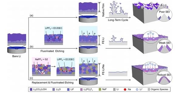 南开大学程方益JACS：氟化Li/Na复合SEI用于稳定锂金属负极